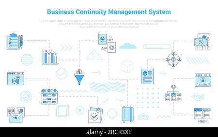 bcms business continuity management system concept with icon set ...