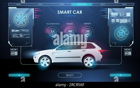 Car service. Scanning. Graphical interface. Diagnostic alignment of the ...