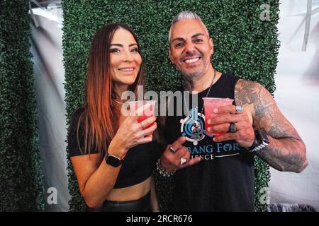 Jose Mangin and wife Melissa Mangin appear at Inkcarceration Music and ...