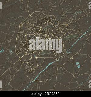 Vector map of Tashkent, Uzbekistan. Urban city road map poster ...