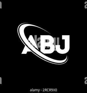 ABJ circle letter logo design with circle and ellipse shape. ABJ ...