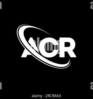 ACR circle letter logo design with circle and ellipse shape. ACR ...