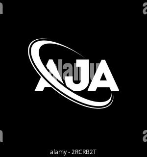 AJA circle letter logo design with circle and ellipse shape. AJA ...