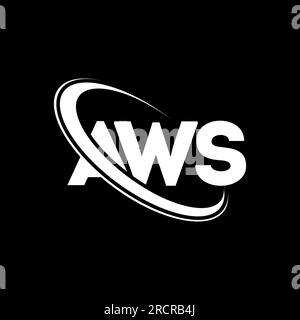 AWS logo. AWS letter. AWS letter logo design. Initials AWS logo linked ...