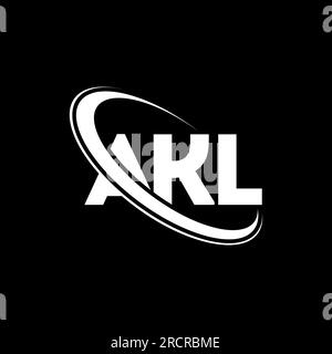 AKL circle letter logo design with circle and ellipse shape. AKL ...