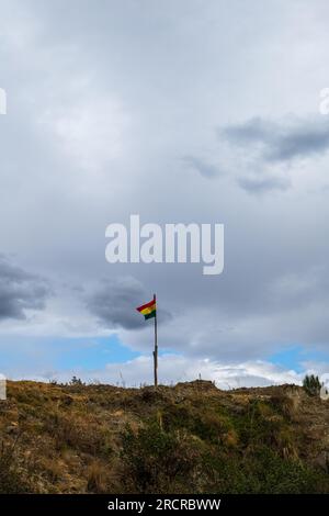 Bolivian Flags in Palca, La Paz, Bolivia Near the Valle de Las Animas ...