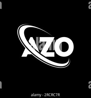 AZO circle letter logo design with circle and ellipse shape. AZO ...