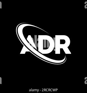 ADR circle letter logo design with circle and ellipse shape. ADR ...