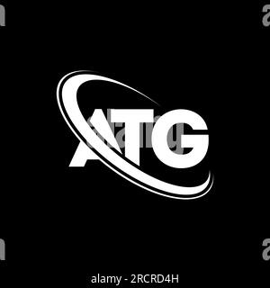 ATG circle letter logo design with circle and ellipse shape. ATG ...