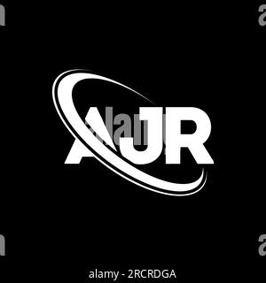 AJR circle letter logo design with circle and ellipse shape. AJR ...