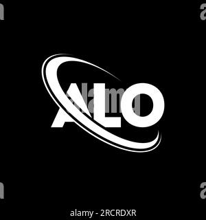 ALO circle letter logo design with circle and ellipse shape. ALO ...