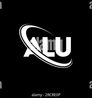 ALU circle letter logo design with circle and ellipse shape. ALU ...