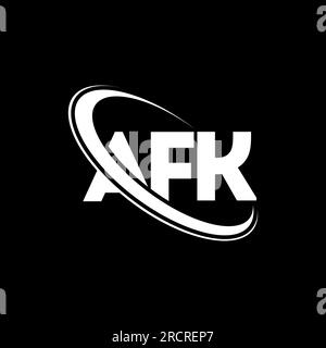 AFK circle letter logo design with circle and ellipse shape. AFK ...