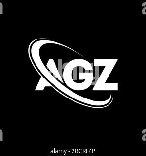 AGZ circle letter logo design with circle and ellipse shape. AGZ ...