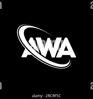AWA logo. AWA letter. AWA letter logo design. Initials AWA logo linked ...