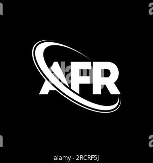 AFR circle letter logo design with circle and ellipse shape. AFR ...