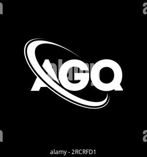 AGQ circle letter logo design with circle and ellipse shape. AGQ ...
