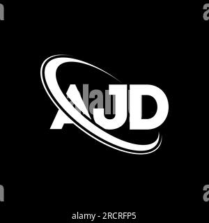 AJD circle letter logo design with circle and ellipse shape. AJD ...