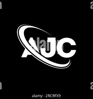 AJC circle letter logo design with circle and ellipse shape. AJC ...