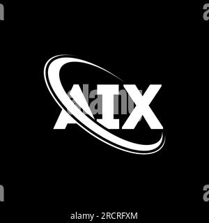 AIX circle letter logo design with circle and ellipse shape. AIX ...