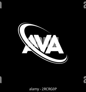 AVA letter logo design for technology company. AVA logo design black ...