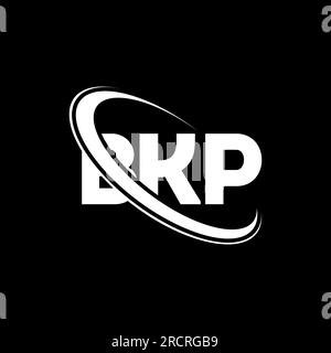 BKP circle letter logo design with circle and ellipse shape. BKP ...