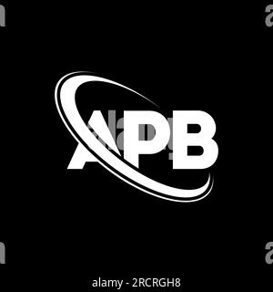APB circle letter logo design with circle and ellipse shape. APB ...