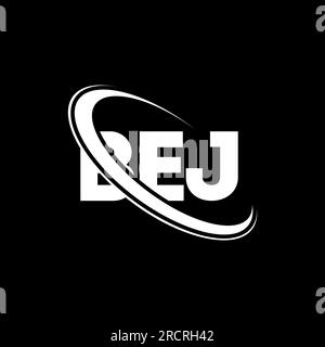 BEJ circle letter logo design with circle and ellipse shape. BEJ ...