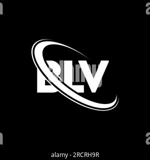 BLV circle letter logo design with circle and ellipse shape. BLV ...