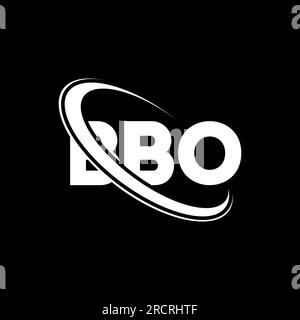 BBO circle letter logo design with circle and ellipse shape. BBO ...