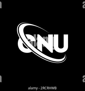 CNU circle letter logo design with circle and ellipse shape. CNU ...