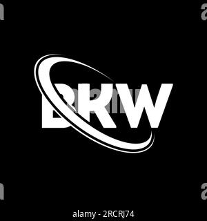 BKW circle letter logo design with circle and ellipse shape. BKW ...