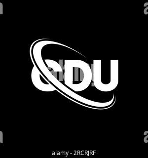 CDU circle letter logo design with circle and ellipse shape. CDU ...
