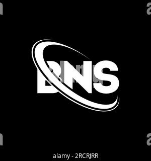 BNS circle letter logo design with circle and ellipse shape. BNS ...