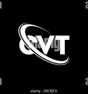 CVT circle letter logo design with circle and ellipse shape. CVT ...