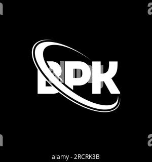 BPK circle letter logo design with circle and ellipse shape. BPK ...