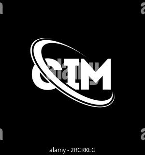 CIM circle letter logo design with circle and ellipse shape. CIM ...