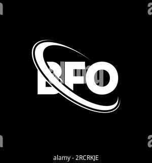 BFO circle letter logo design with circle and ellipse shape. BFO ...