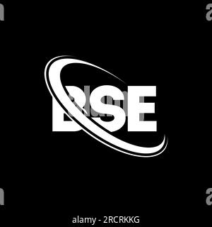 BSE circle letter logo design with circle and ellipse shape. BSE ...