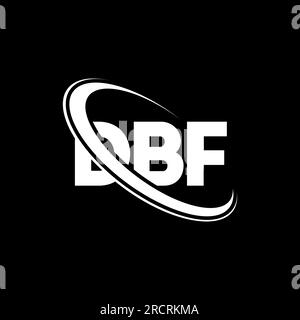 DBF circle letter logo design with circle and ellipse shape. DBF ...