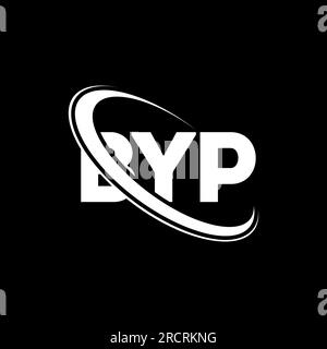 BYP circle letter logo design with circle and ellipse shape. BYP ...