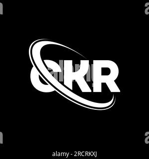 CKR circle letter logo design with circle and ellipse shape. CKR ...