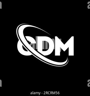 CDM circle letter logo design with circle and ellipse shape. CDM ...