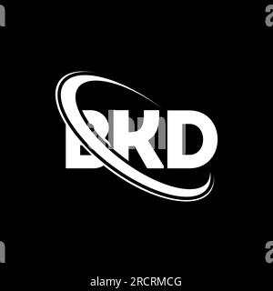 BKD circle letter logo design with circle and ellipse shape. BKD ...