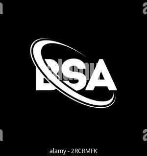 BSA circle letter logo design with circle and ellipse shape. BSA ...