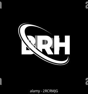 BRH circle letter logo design with circle and ellipse shape. BRH ...