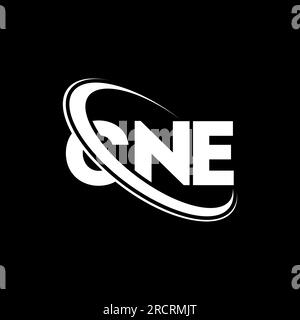CNE circle letter logo design with circle and ellipse shape. CNE ...