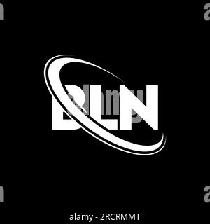 BLN circle letter logo design with circle and ellipse shape. BLN ...