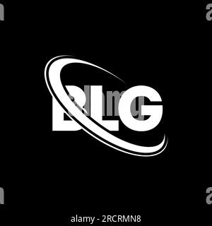 BLG circle letter logo design with circle and ellipse shape. BLG ...