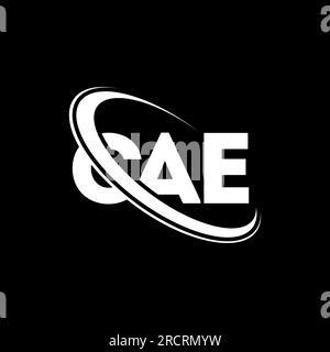 CAE circle letter logo design with circle and ellipse shape. CAE ...